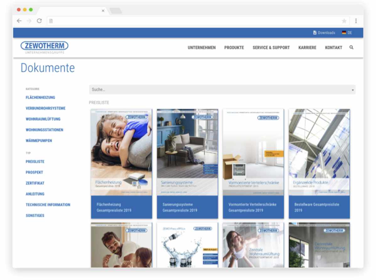 Best Practice: So platziert Zewotherm OXOMI-Daten im eigenen Design auf der Website - scireum GmbH