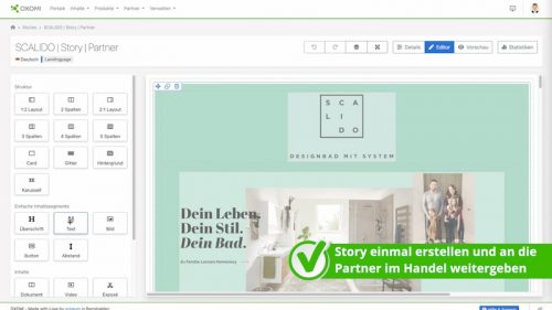 Markteinführung von SCALIDO mit OXOMI Stories